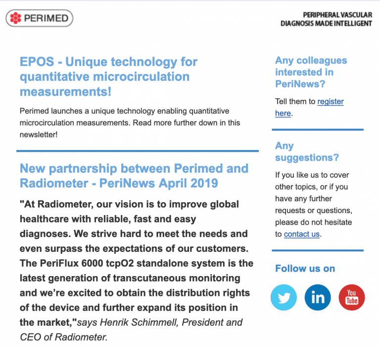 Perimed launches a unique technology enabling quantitative microcirculation measurements. - Perimed
